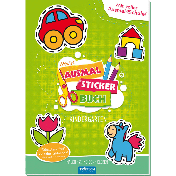 Mein Ausmal-, Stickerbuch - Kindergarten - Schulhefte-Aktion